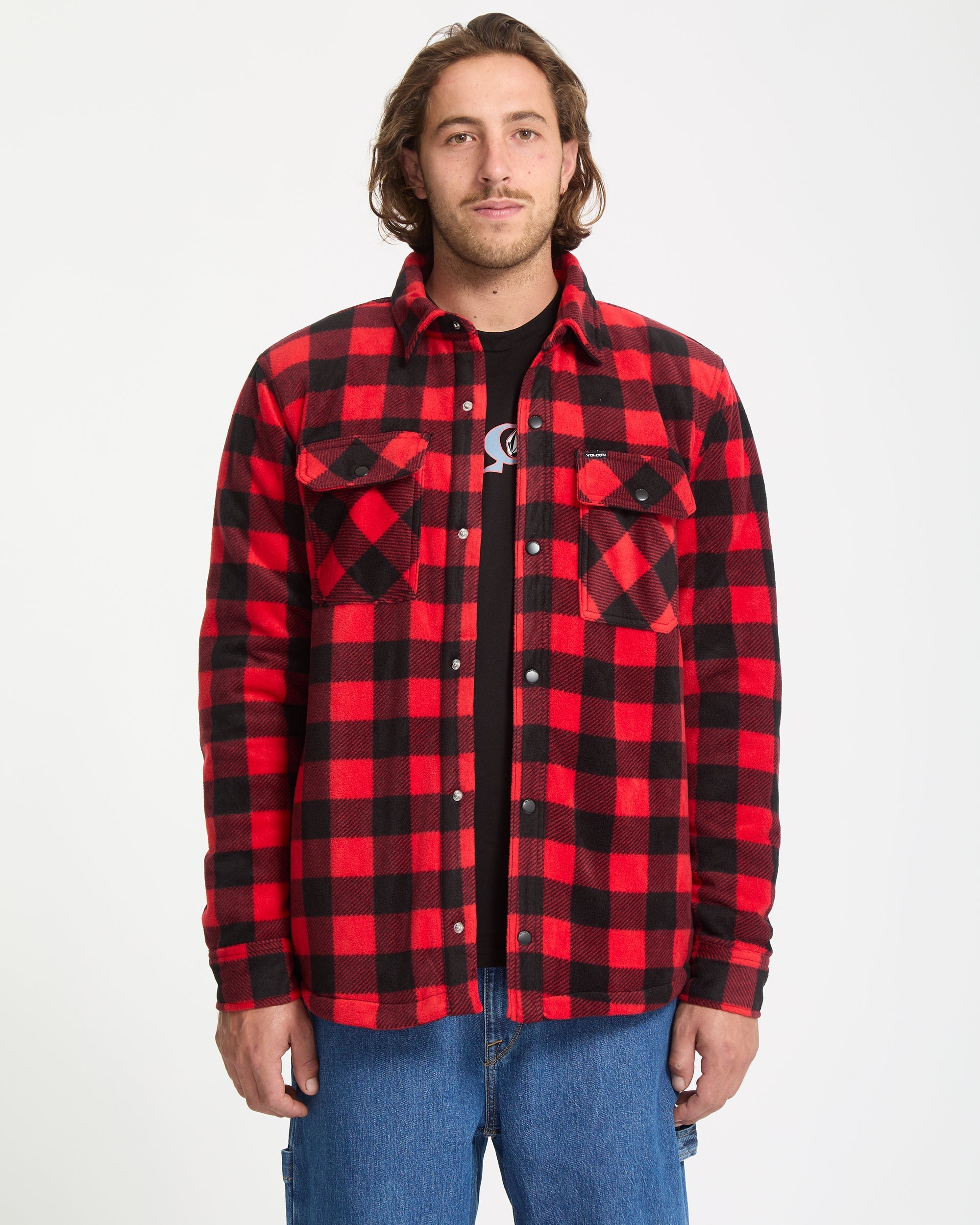 Bowered Fleece Overshirt - Lifeguard Red – Volcom EU - SECOND TURN